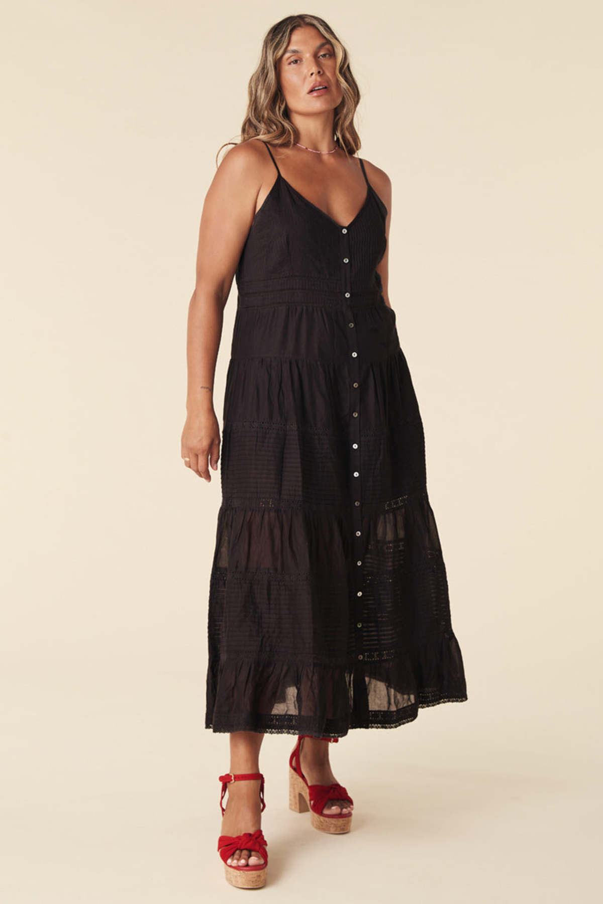 SPELL & THE GYPSY COLLECTIVE Dove Lace Strappy Dress - Midnight ...