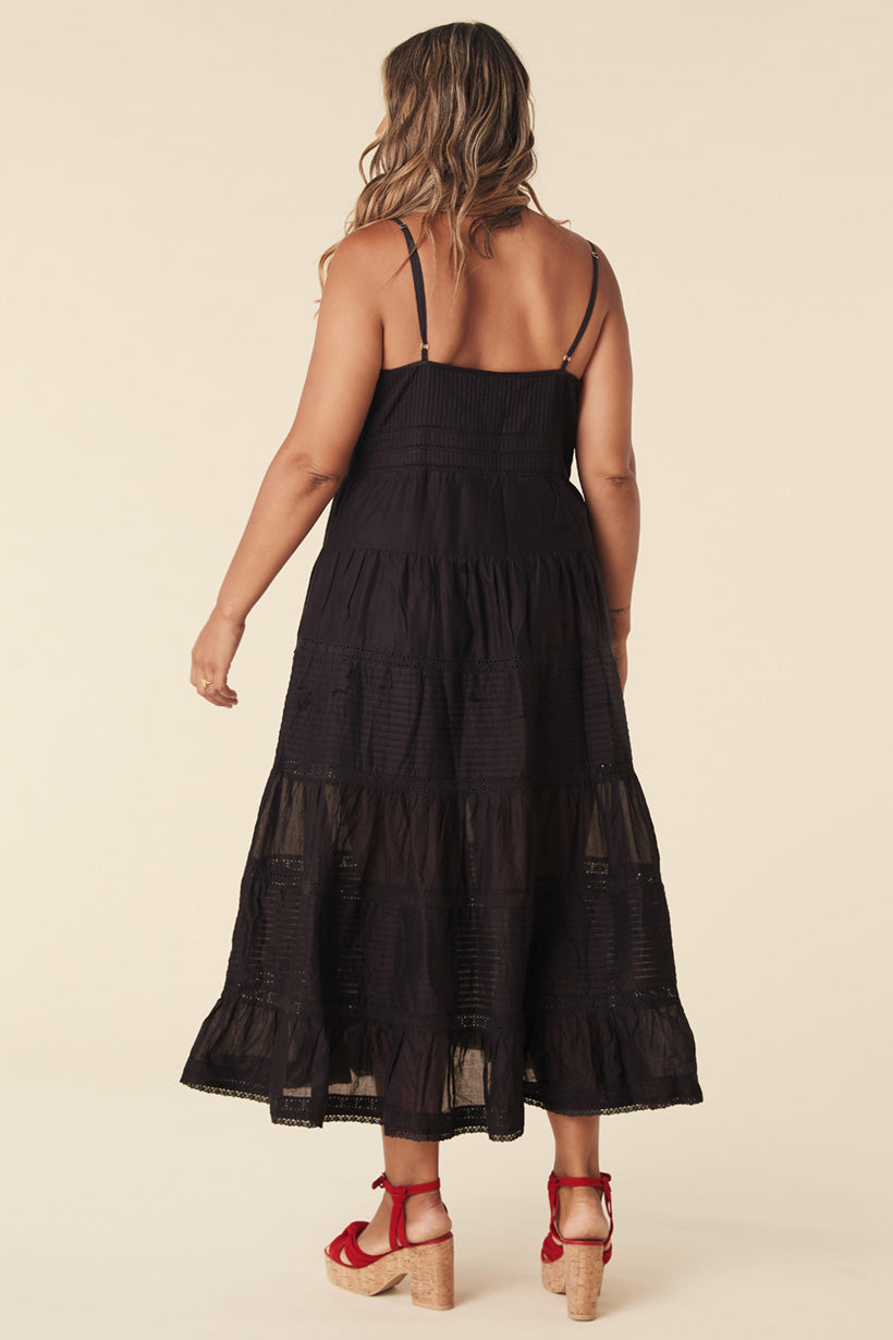SPELL & THE GYPSY COLLECTIVE Dove Lace Strappy Dress - Midnight ...