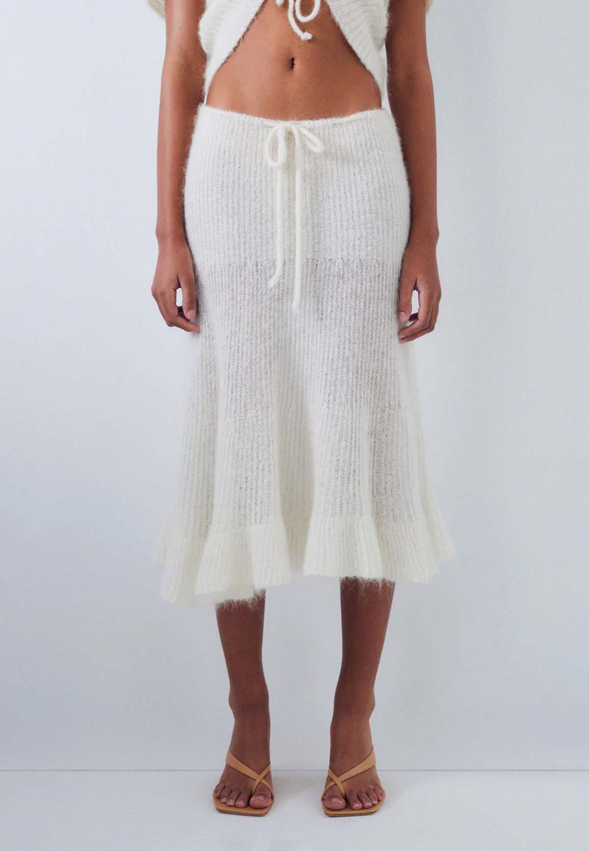Gimaguas Fuzzy Skirt - Cream | Garmentory