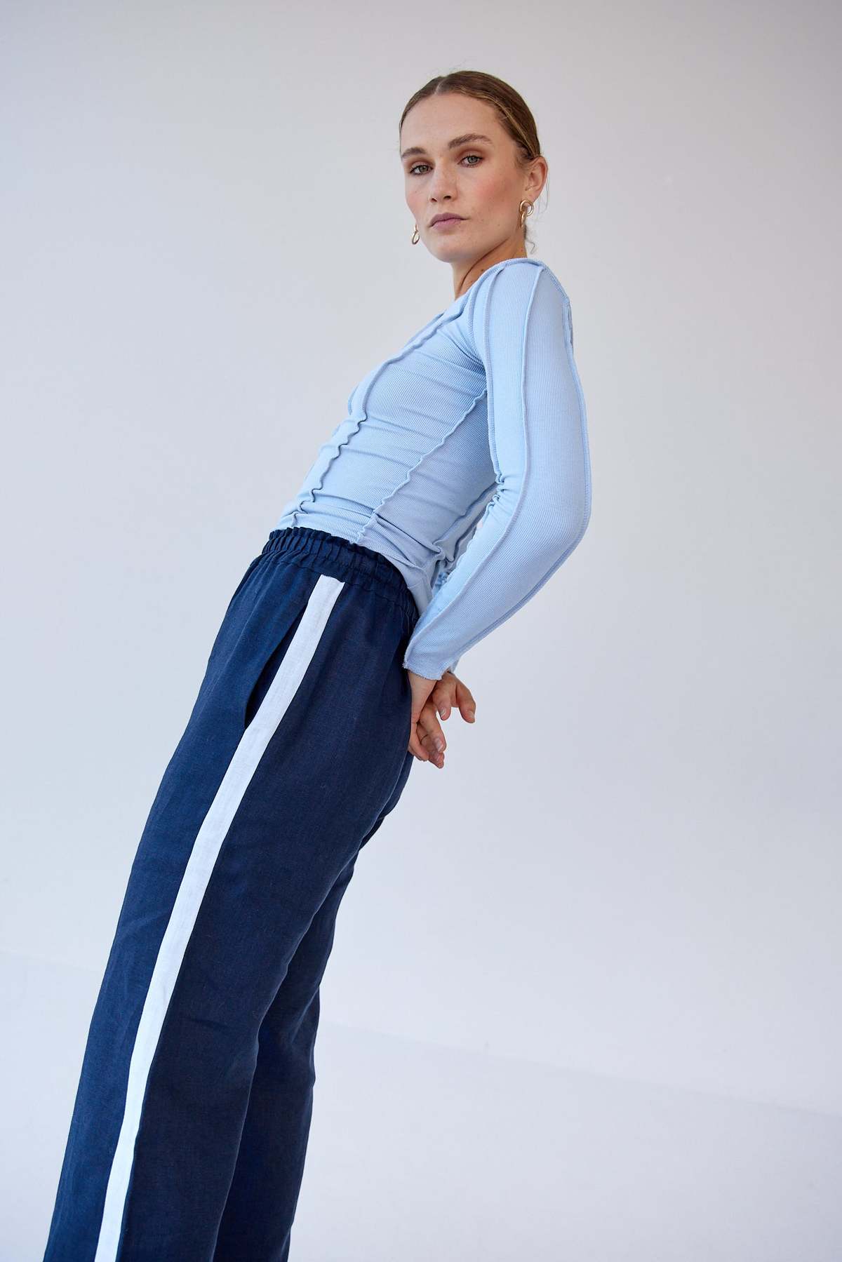 hej hej Side Eye Pants - Indigo | Garmentory