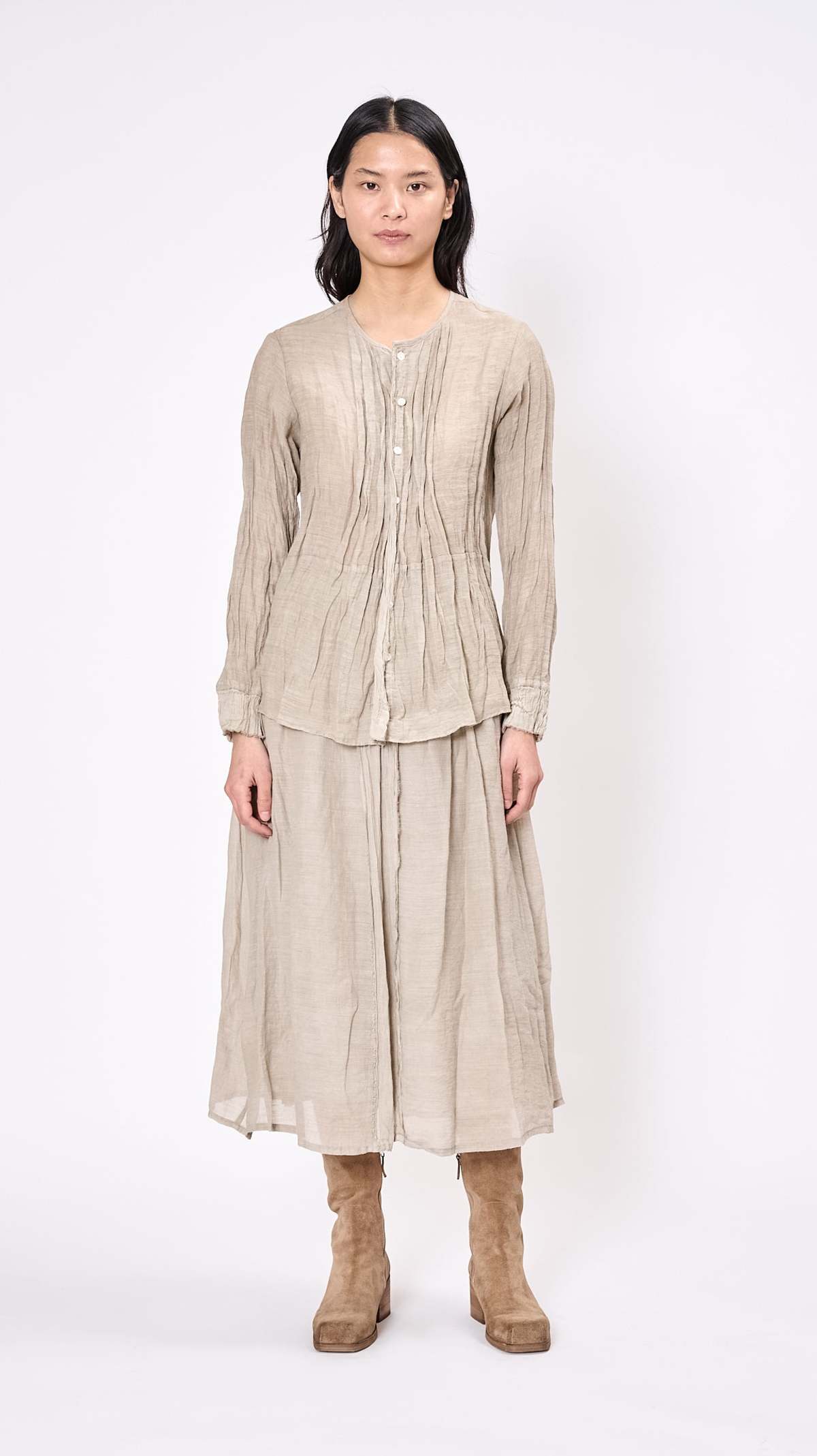 Pas de Calais Bengara Dye Blouse - Beige | Garmentory