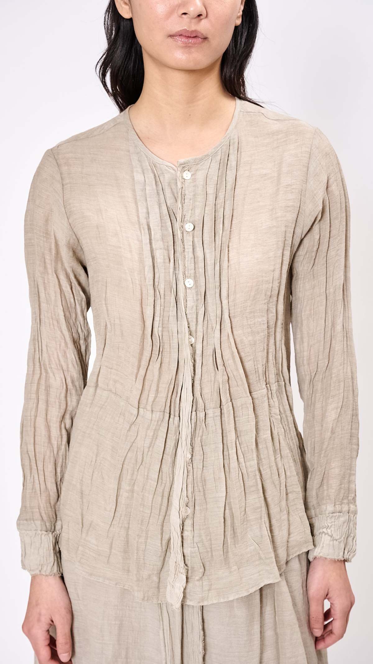 Pas de Calais Bengara Dye Blouse - Beige | Garmentory