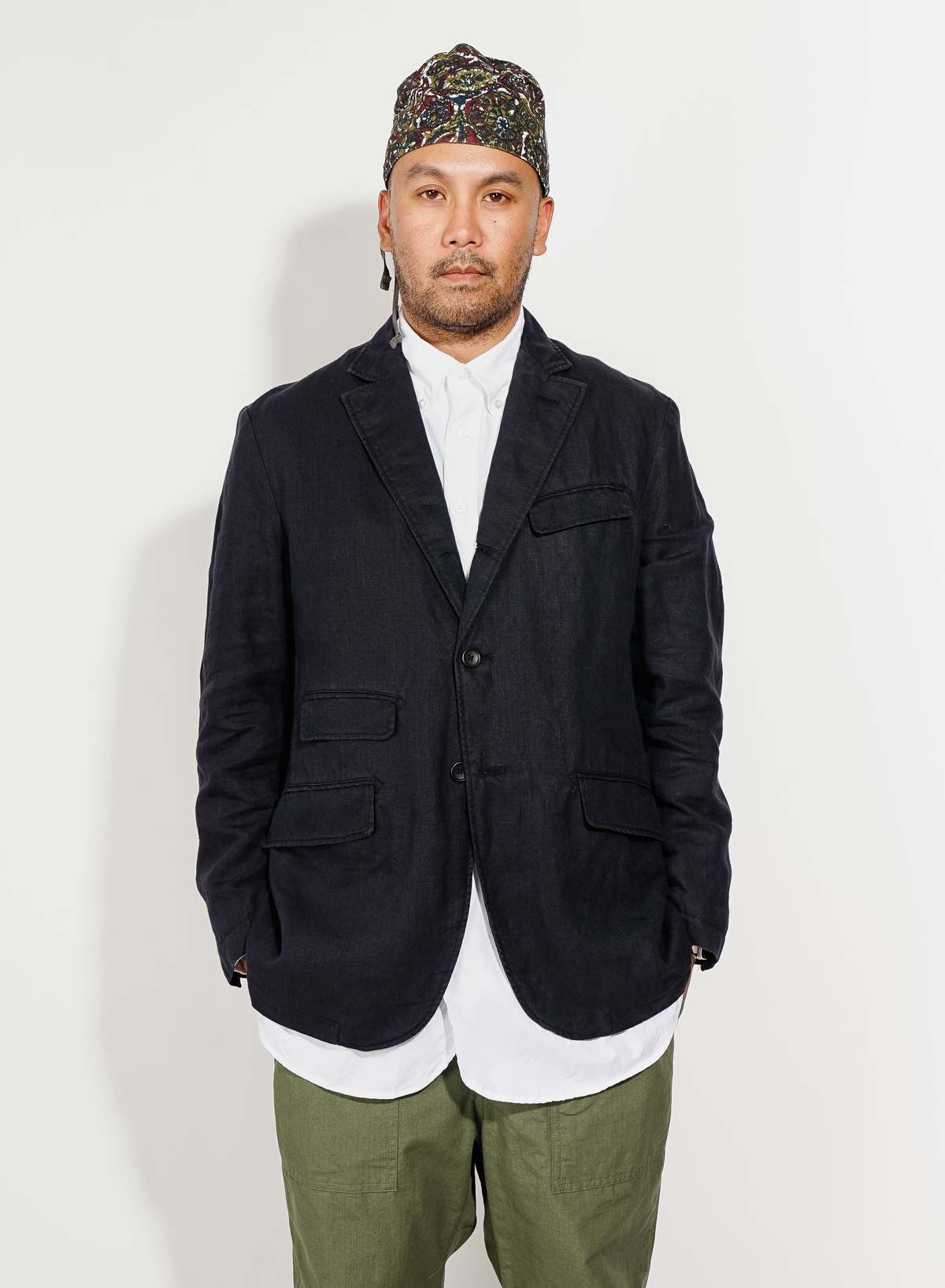 Engineered Garments Andover Linen Twill Jacket - Navy | Garmentory