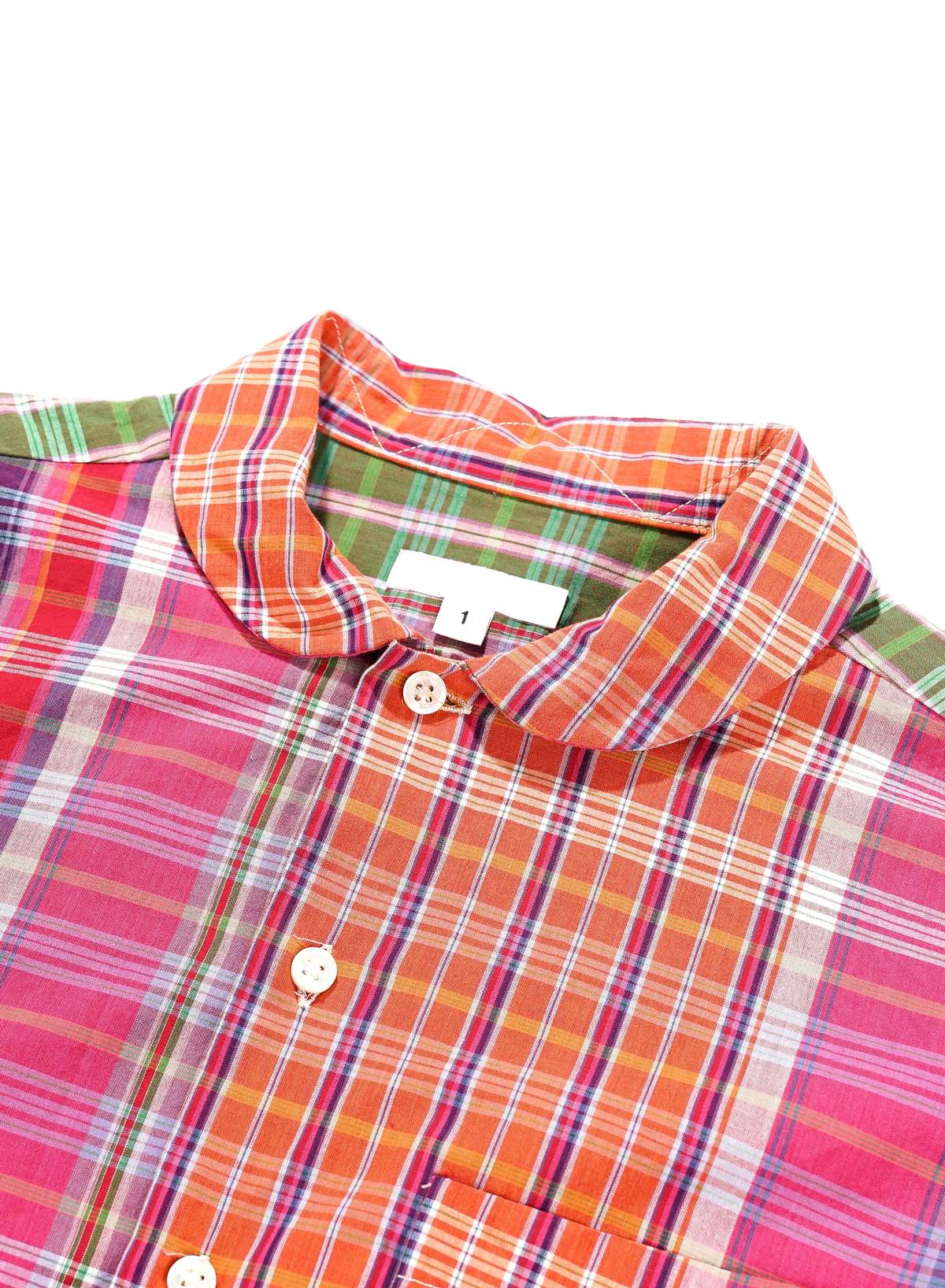 Engineered Garments Cotton Rounded Collar Shirt - Multicolor | Garmentory