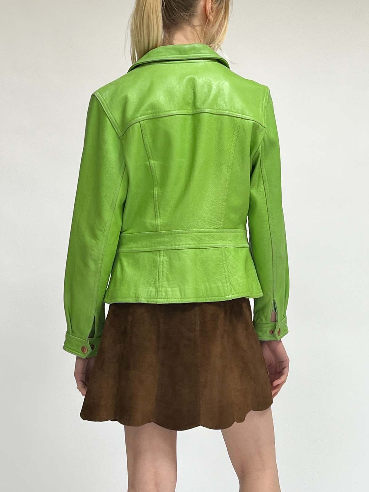 Leather Jacket - Lime | Garmentory