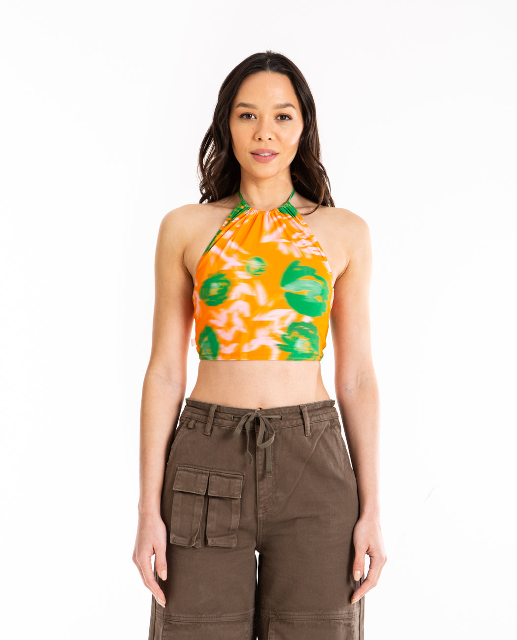 Ganni Recycled Printed Halter Bikini | Garmentory