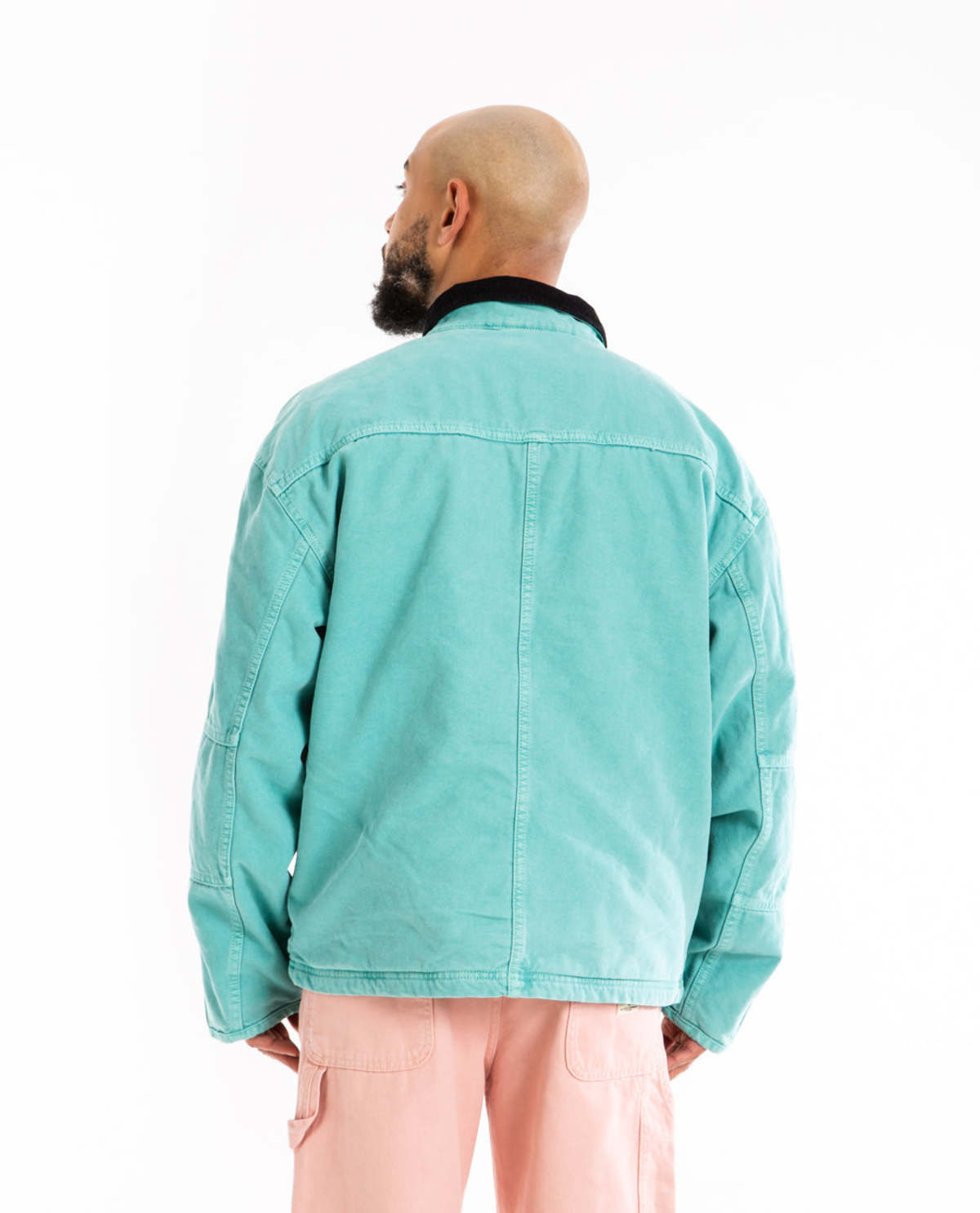 Stussy Washed Canvas Shop Jacket - Teal | Garmentory