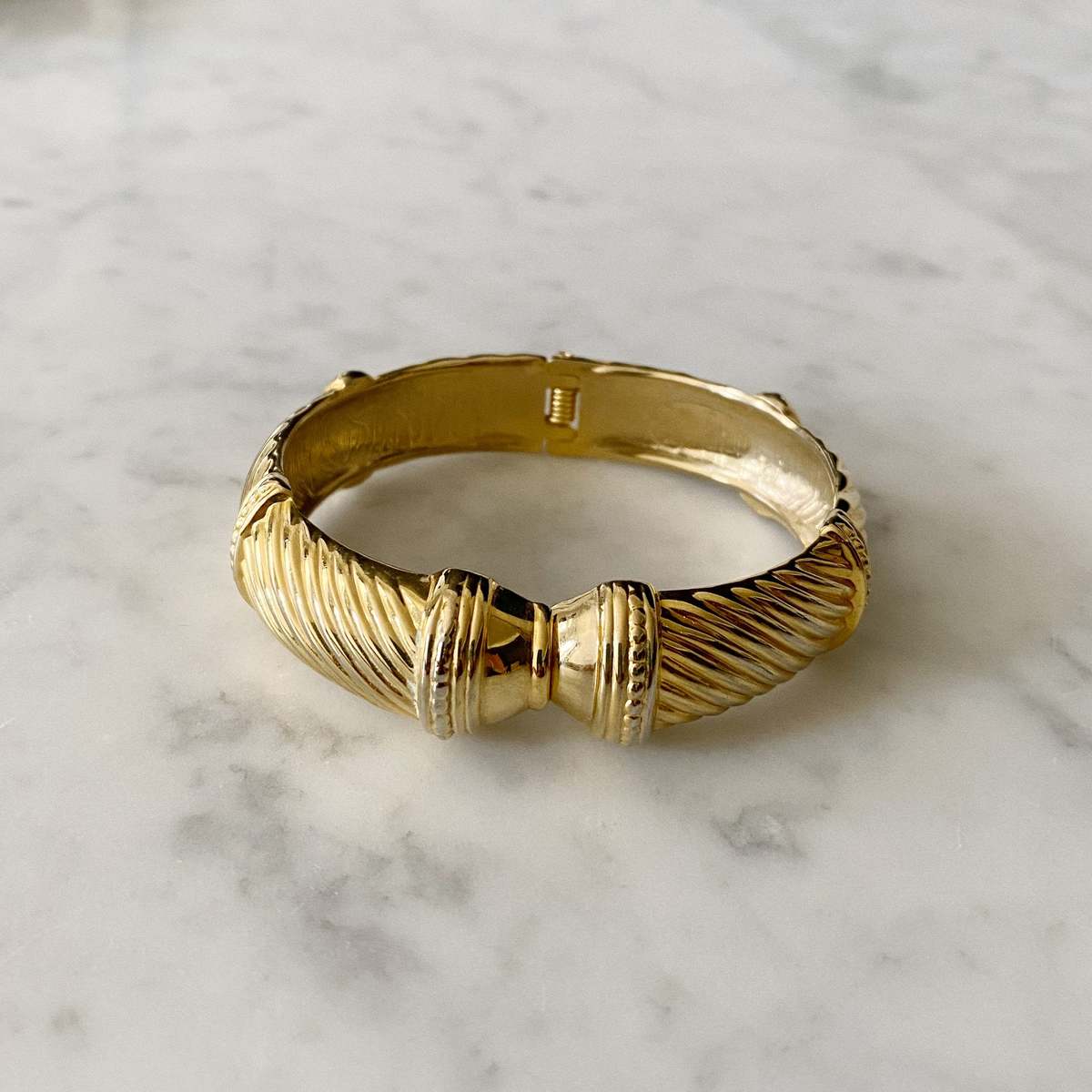 Tarin Thomas Chunky Vintage Cuff - Gold | Garmentory