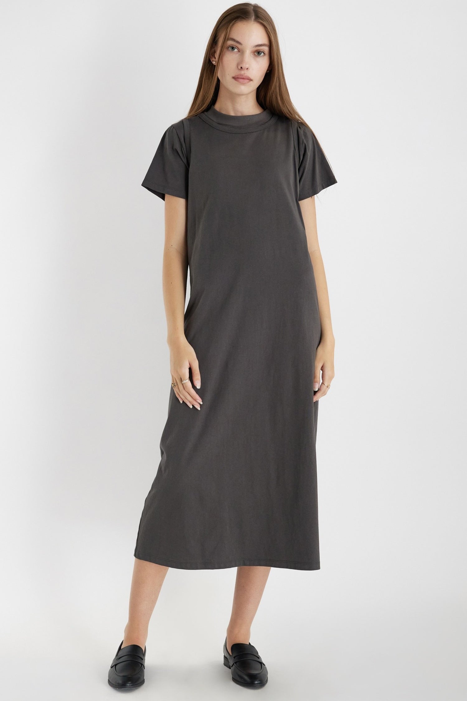 Mod Ref Jeanne 2 In 1 Dress - Charcoal | Garmentory