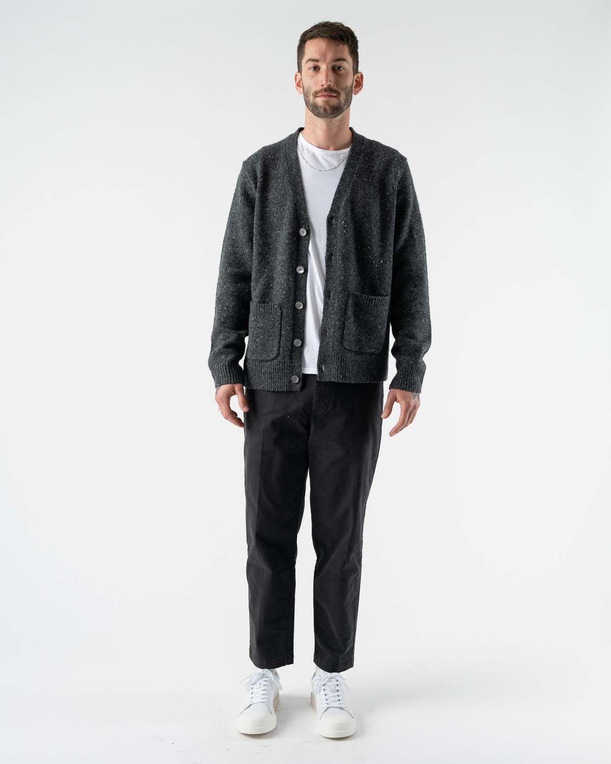 Alex Mill Donegal Wool Cardigan in Charcoal | Garmentory