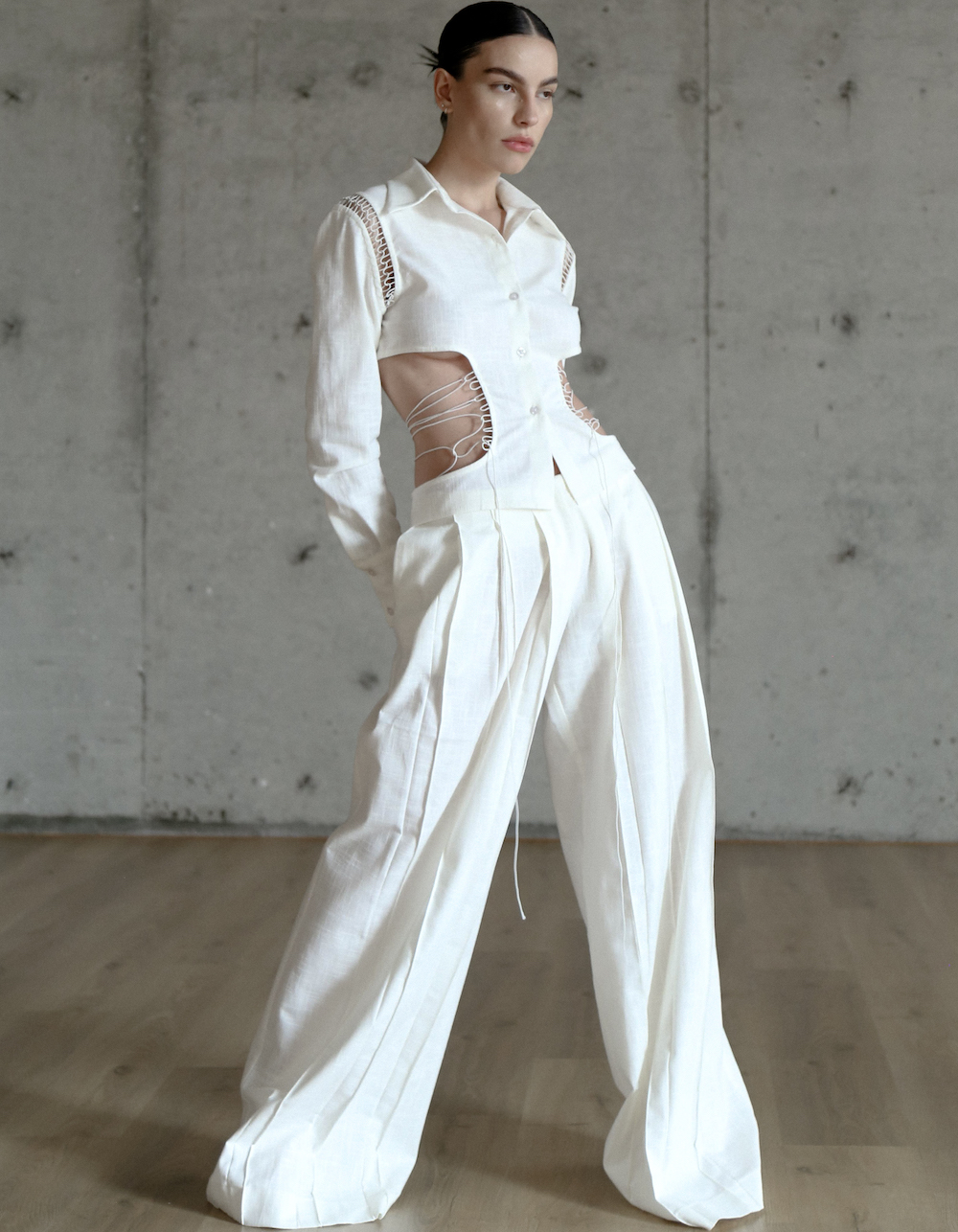 Maet Ardite Linen Pantsuit - Cream White | Garmentory