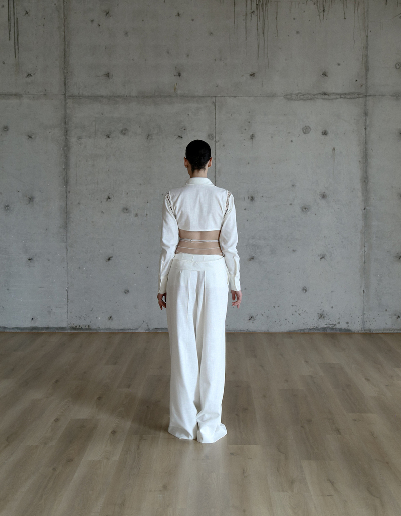 Maet Ardite Linen Pantsuit - Cream White | Garmentory