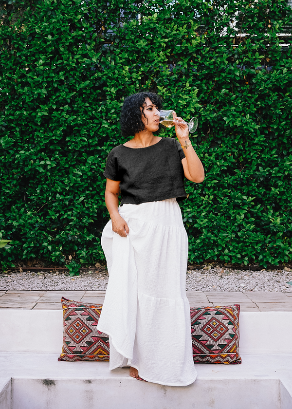 Miranda Bennett Studio Martin Top in Linen | Garmentory