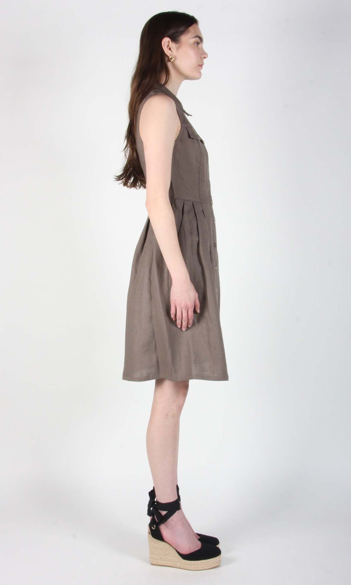 Birds of North America Tree Mouse Dress - Shale | Garmentory