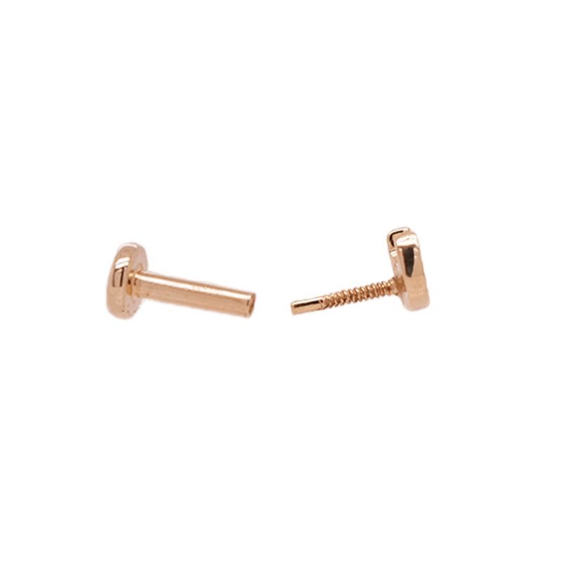 Porter Lyons Mini Snake Threaded Flat Back Earring - 14k Yellow Gold | Garmentory