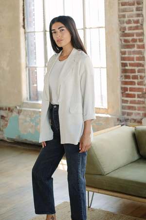 Rachel Pally Linen Brea Blazer Jacket - Natural | Garmentory