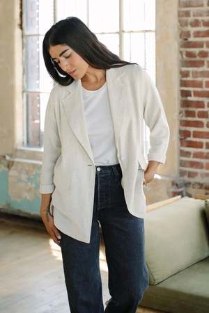 Rachel Pally Linen Brea Blazer Jacket - Natural | Garmentory