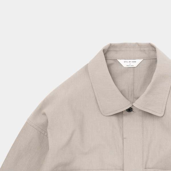 Still By Hand Double Pocket Over Shirt - Sand Beige | Garmentory