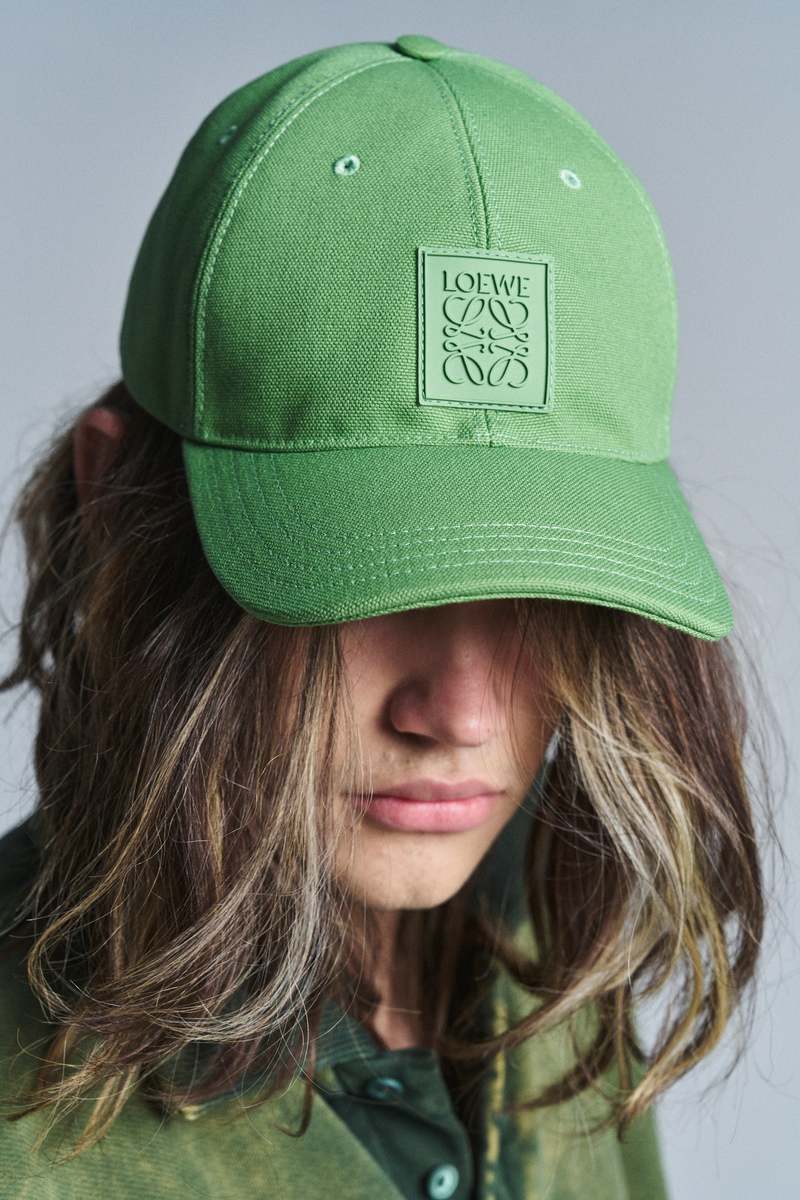 LOEWE Canvas Patch Cap - Bright Apple | Garmentory