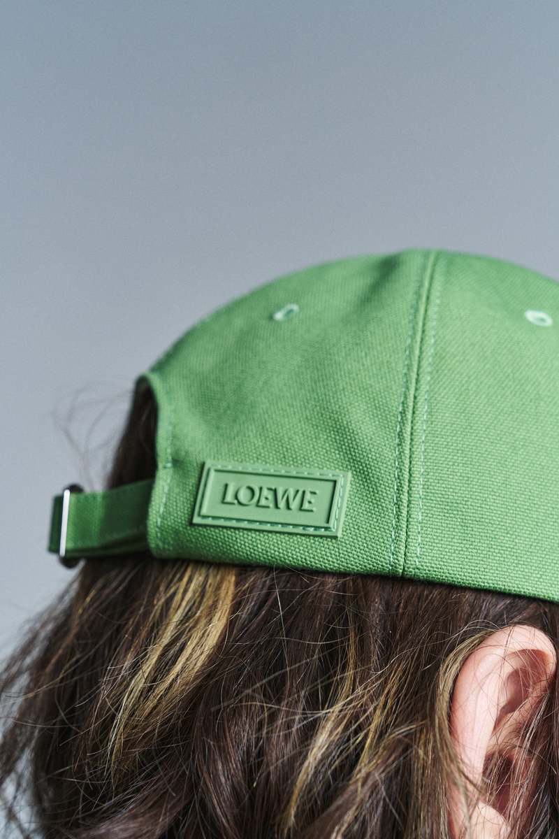 LOEWE Canvas Patch Cap - Bright Apple | Garmentory
