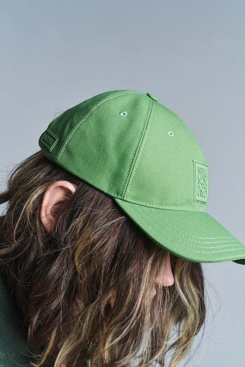 LOEWE Canvas Patch Cap - Bright Apple | Garmentory