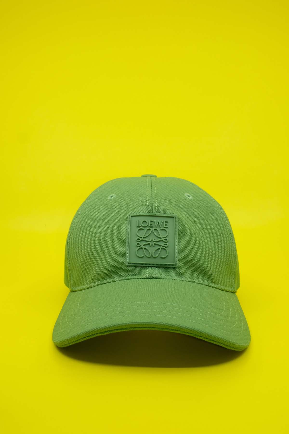 LOEWE Canvas Patch Cap - Bright Apple | Garmentory