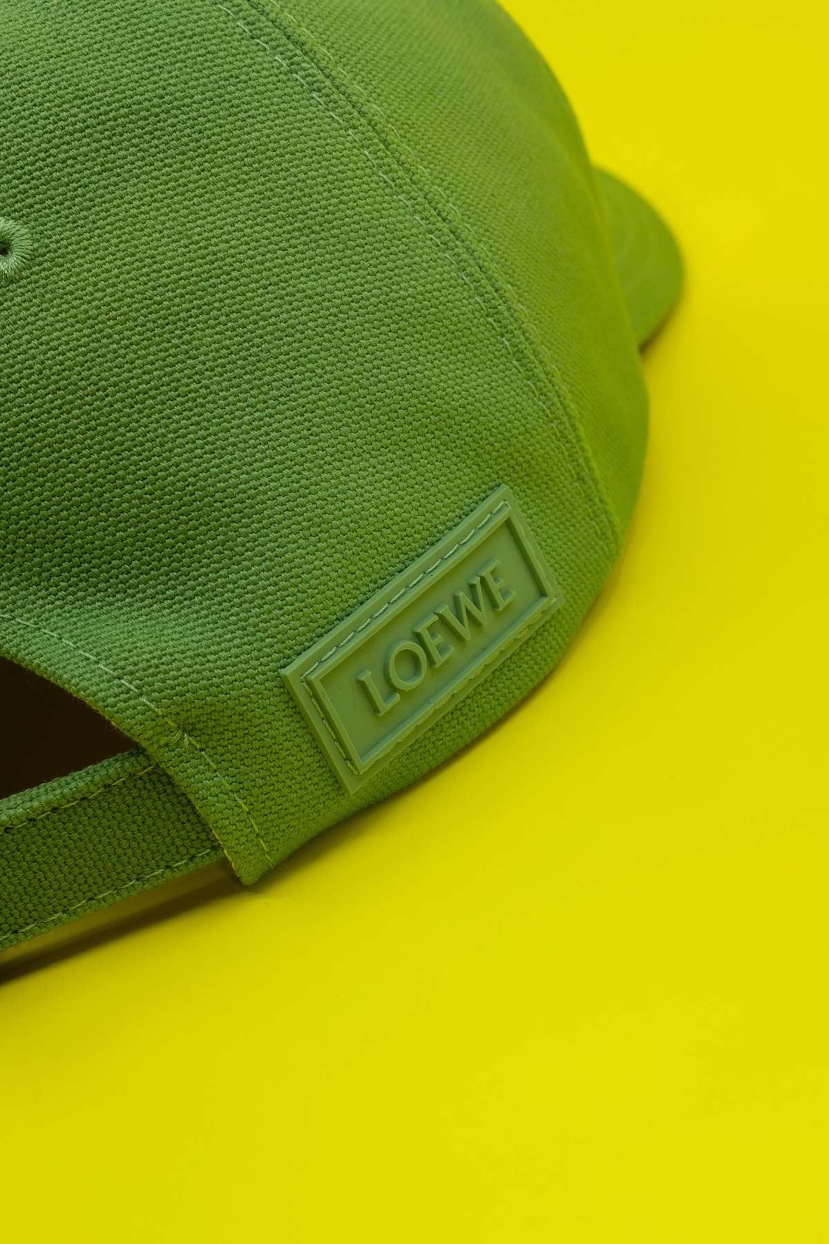 LOEWE Canvas Patch Cap - Bright Apple | Garmentory