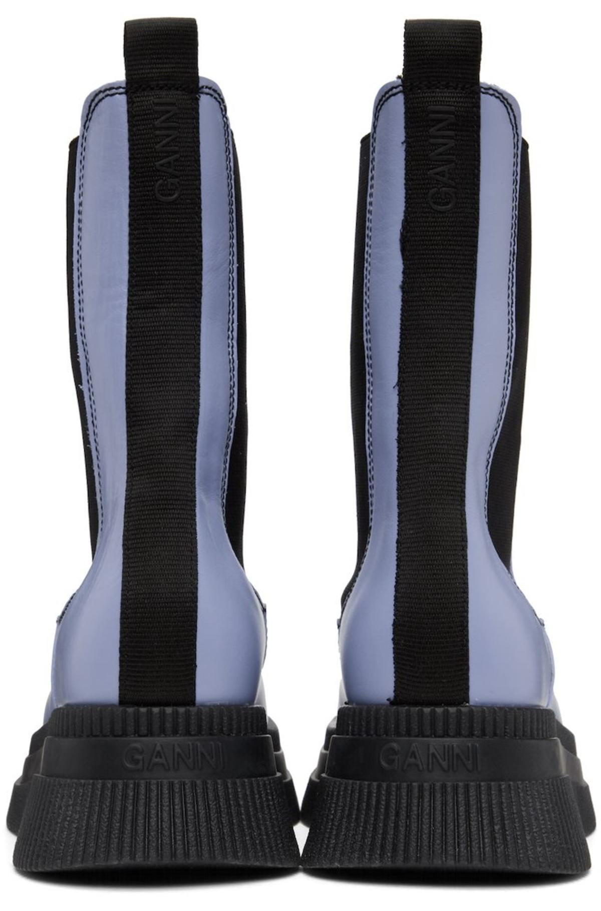 GANNI Creepers Chelsea Boots - Brunnera Blue | Garmentory