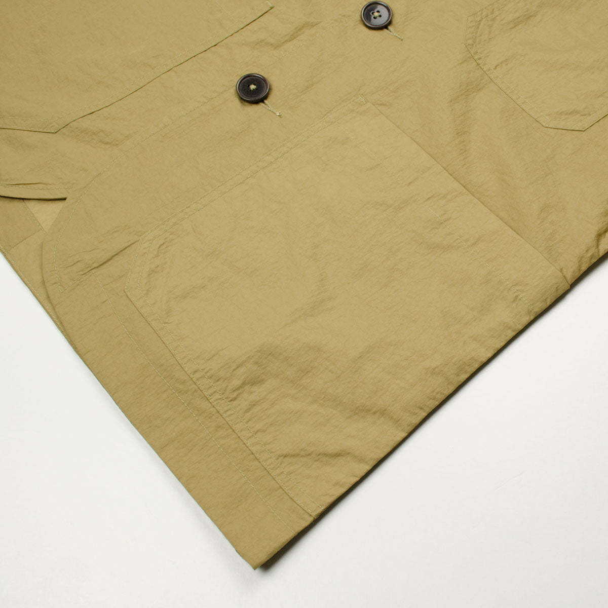 Universal Works Bakers Chore Jacket Recycled Nylon Tech - Sand | Garmentory