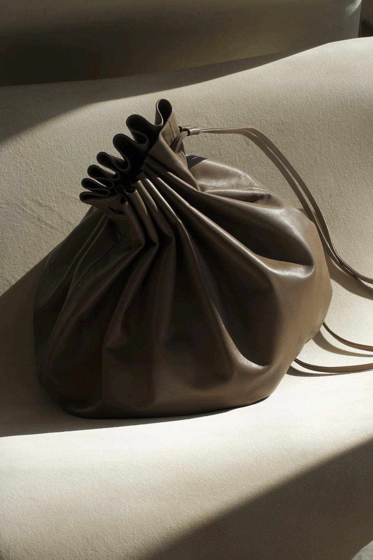 Modern Weaving Pleated Balloon Bag - Earth | Garmentory
