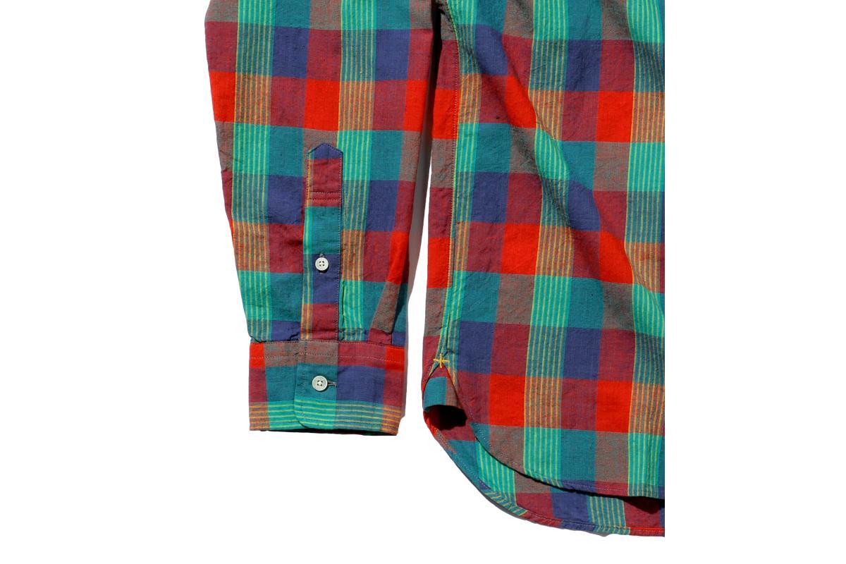 Beams Plus Indian Madras Check top - Red | Garmentory