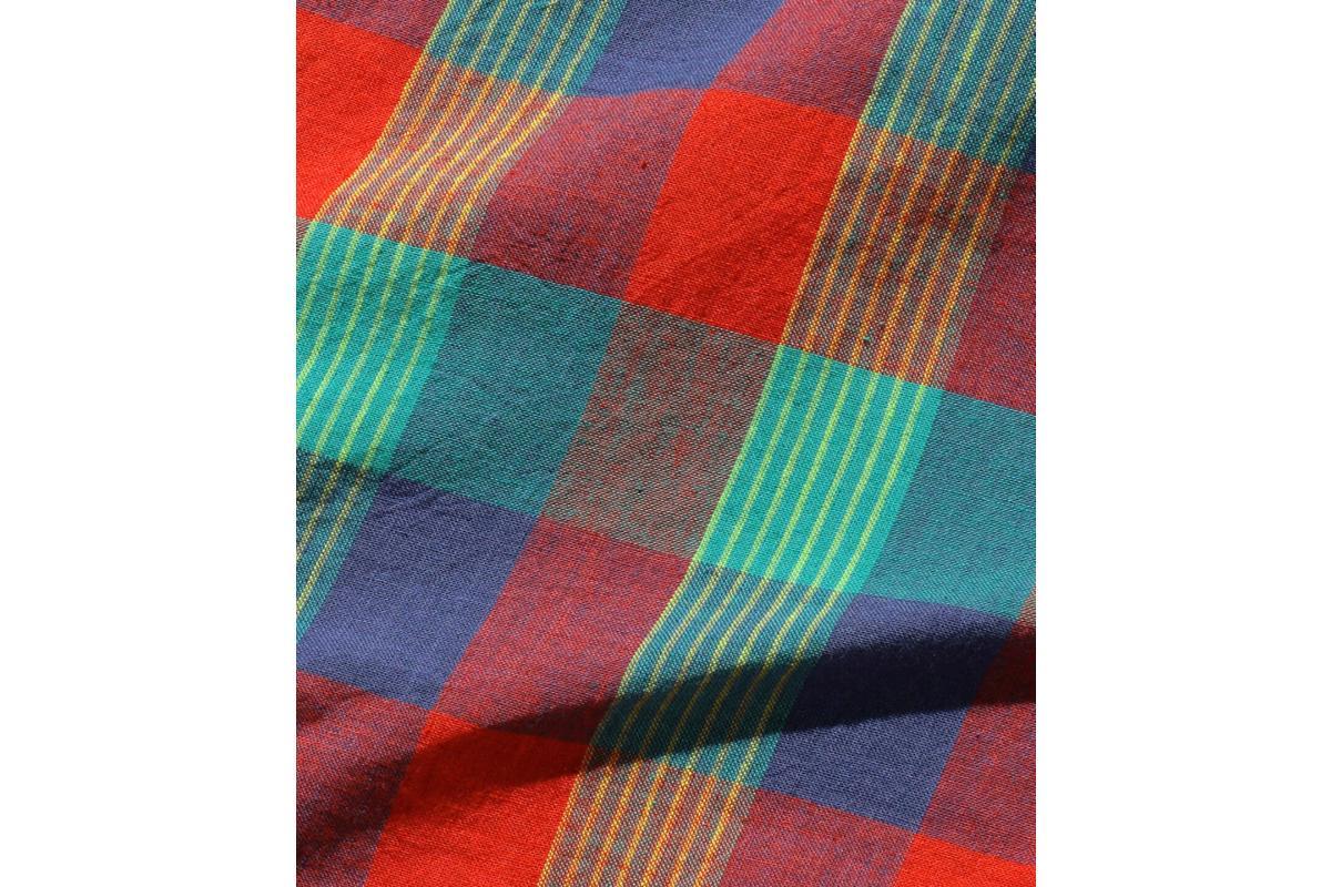 Beams Plus Indian Madras Check top - Red | Garmentory