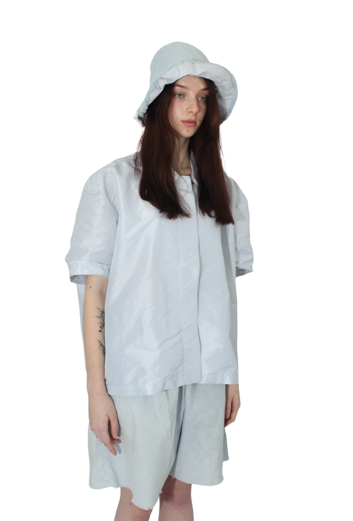 Ashley Rowe Small Brim Bucket Hat - Baby Blue | Garmentory