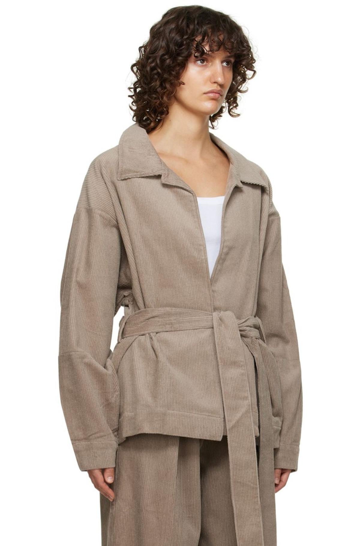 Deiji Studios The Cord House Robe - Taupe | Garmentory