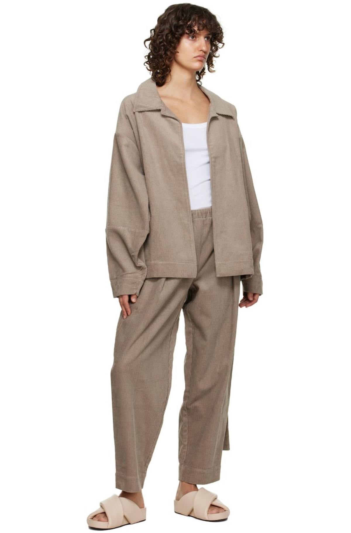 Deiji Studios The Cord House Robe - Taupe | Garmentory