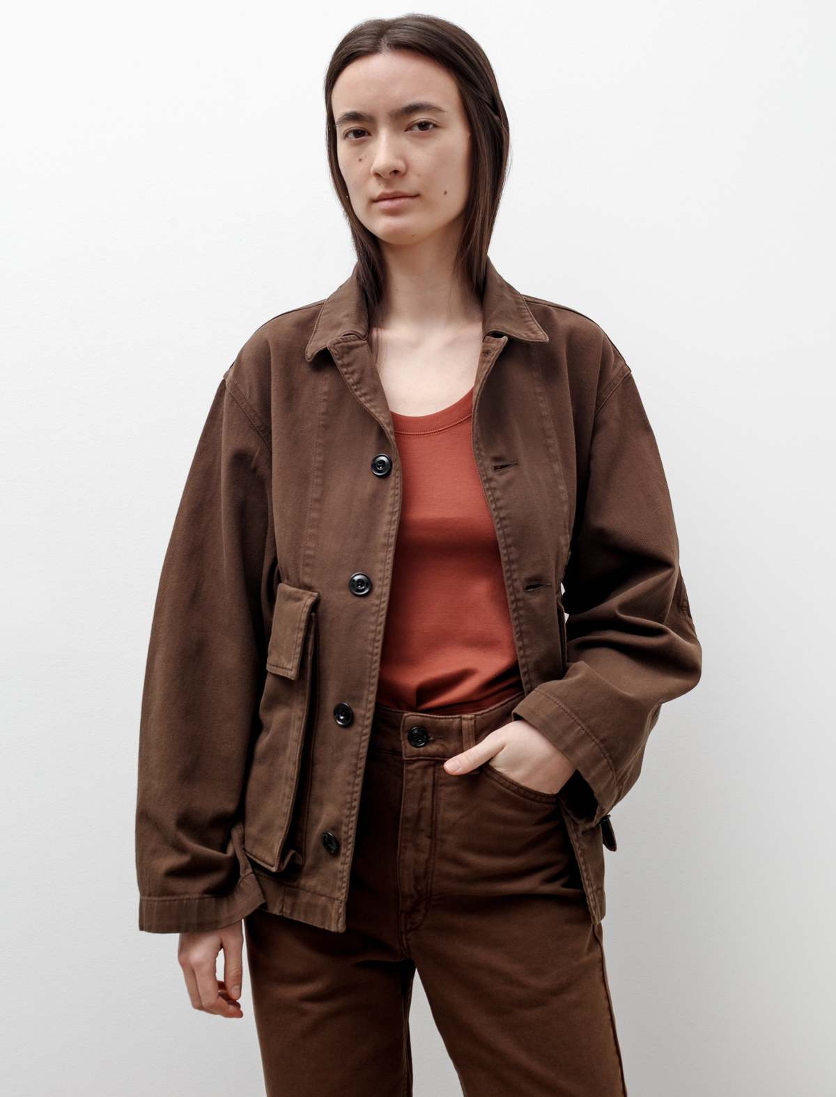 Lemaire Boxy Jacket - Dark Brown | Garmentory