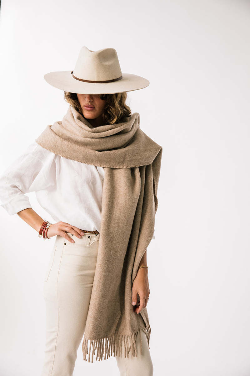 Pampa Oversized Scarf - Sand | Garmentory