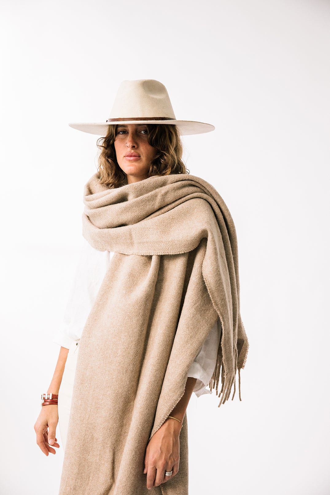 Pampa Oversized Scarf - Sand | Garmentory