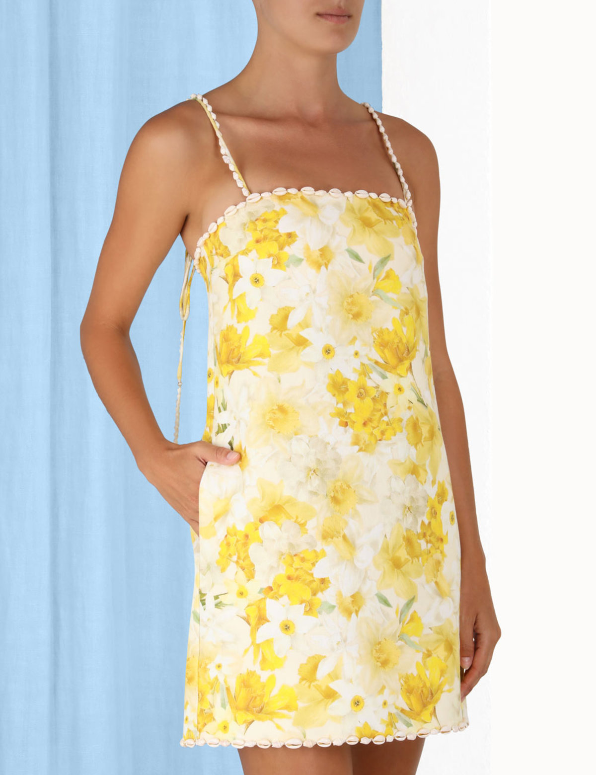 Zimmermann Wonderland Shell Shift Dress - Daffodil Print | Garmentory