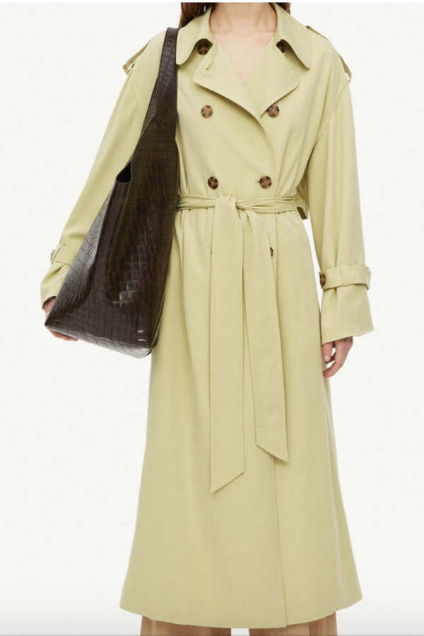 By Malene Birger Alanis Trench Coat - Weeping Willow | Garmentory
