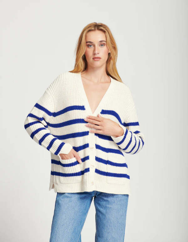 Line The Label Livy Cardigan - Riviera | Garmentory