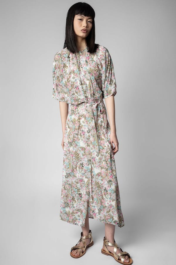 Zadig & Voltaire Ritan Soft Yoko Flower Dress - Deep Parme | Garmentory
