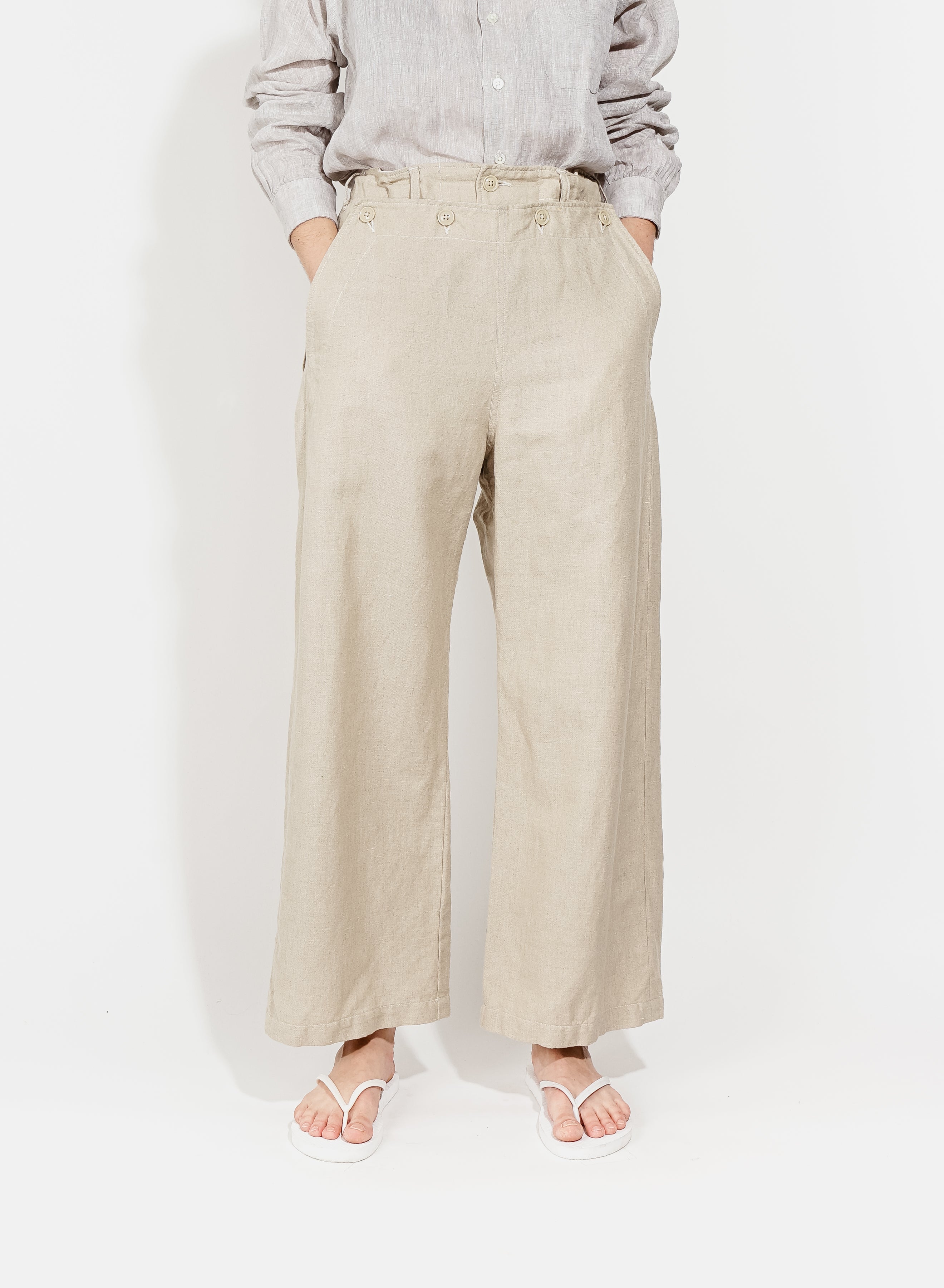 Engineered Garments Sailor Pant - Natural Linen Cotton | Garmentory