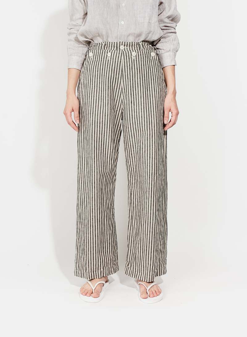 Engineered Garments Sailor Pant - Natural/Black LC Stripe | Garmentory