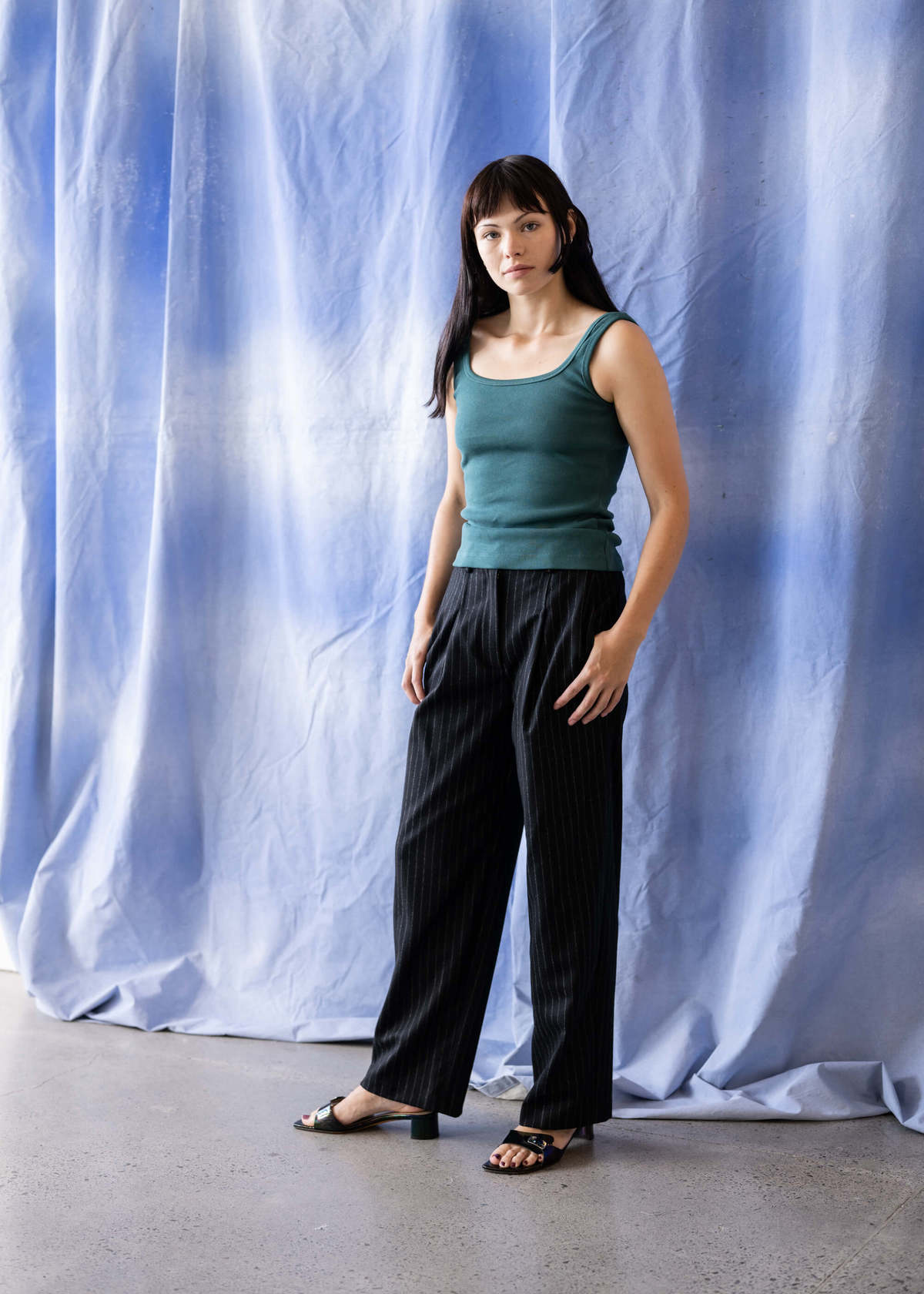 Penny Sage Leta Singlet - Bottle | Garmentory