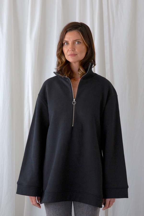 Closed Half Zip Troyer - Black | Garmentory