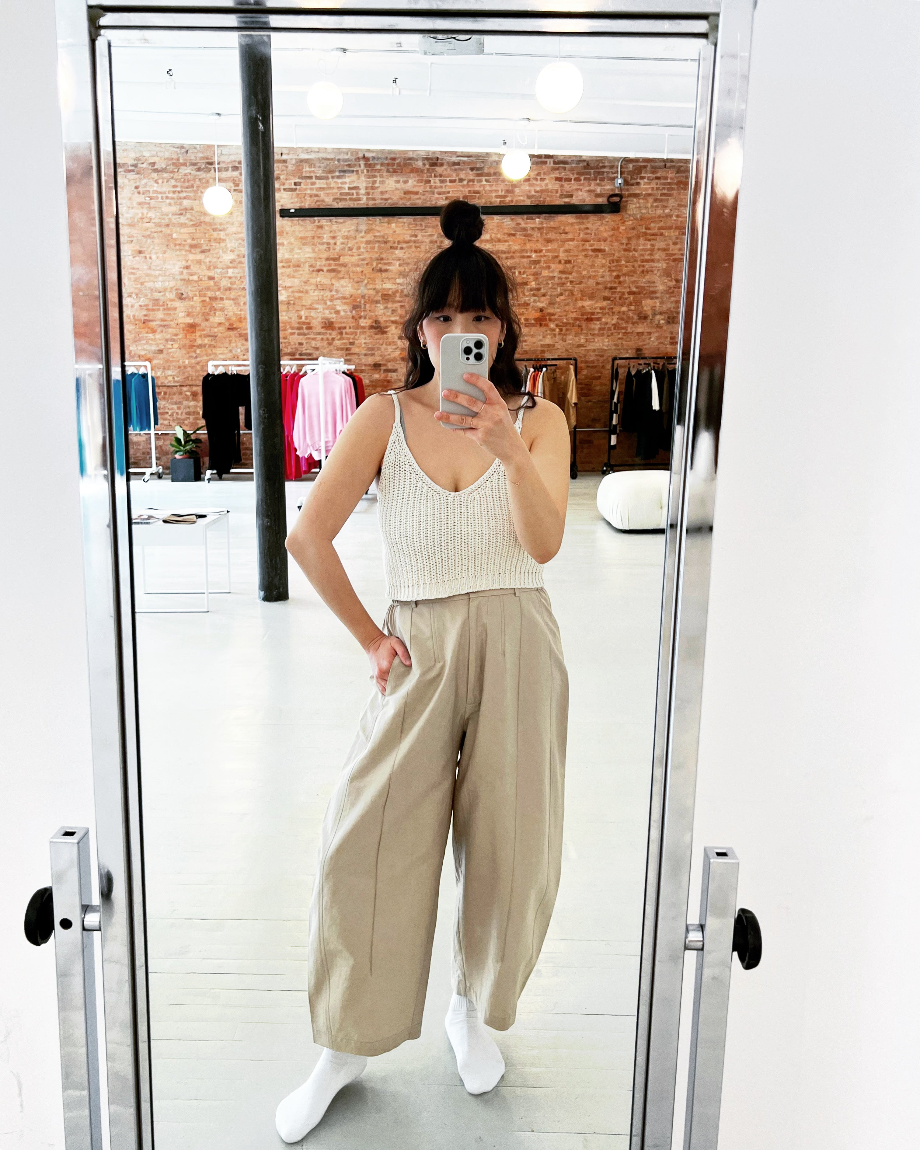 Cordera Seam Curved Pants - Black | Garmentory