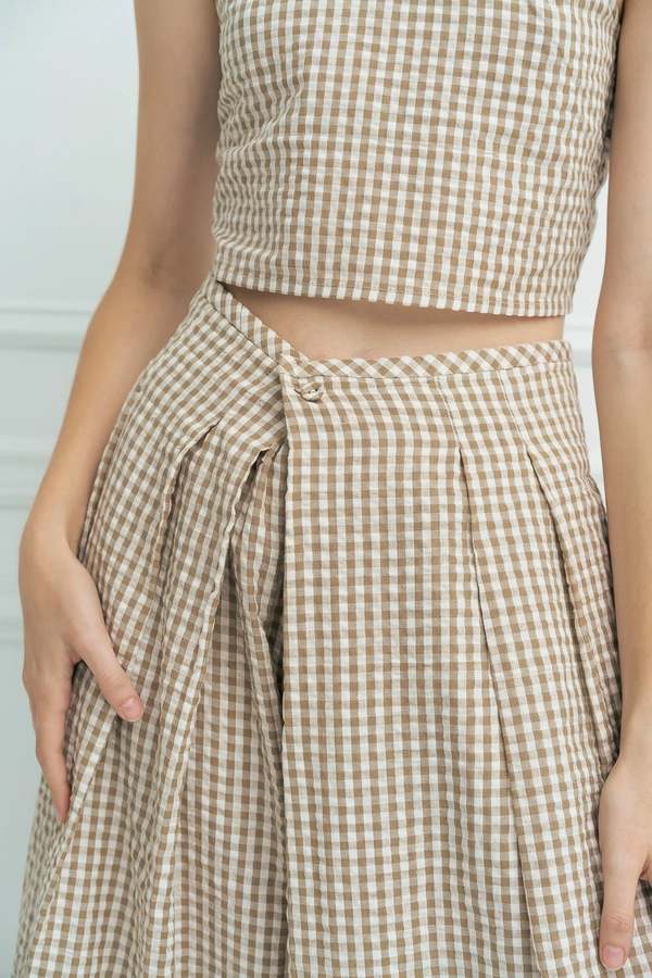 RUJUTA SHETH Frida Pants - Tawny Chex | Garmentory