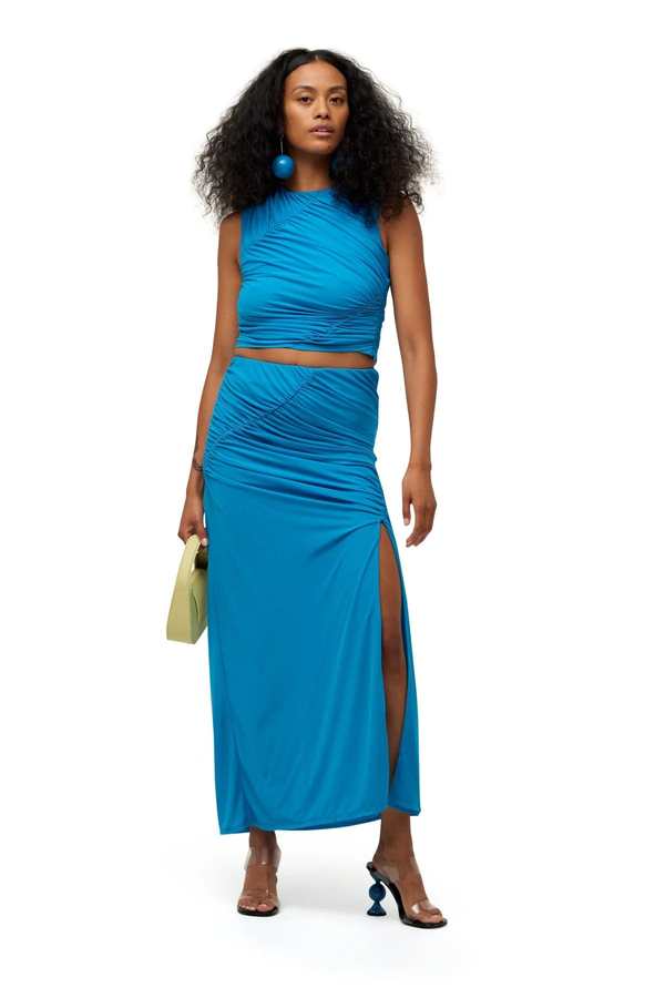 Simon Miller Mesh Loop Top - Blue | Garmentory