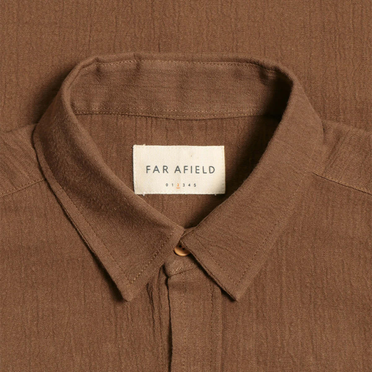 Far Afield Costa Seersucker S/S Shirt - Desert Palm Brown | Garmentory